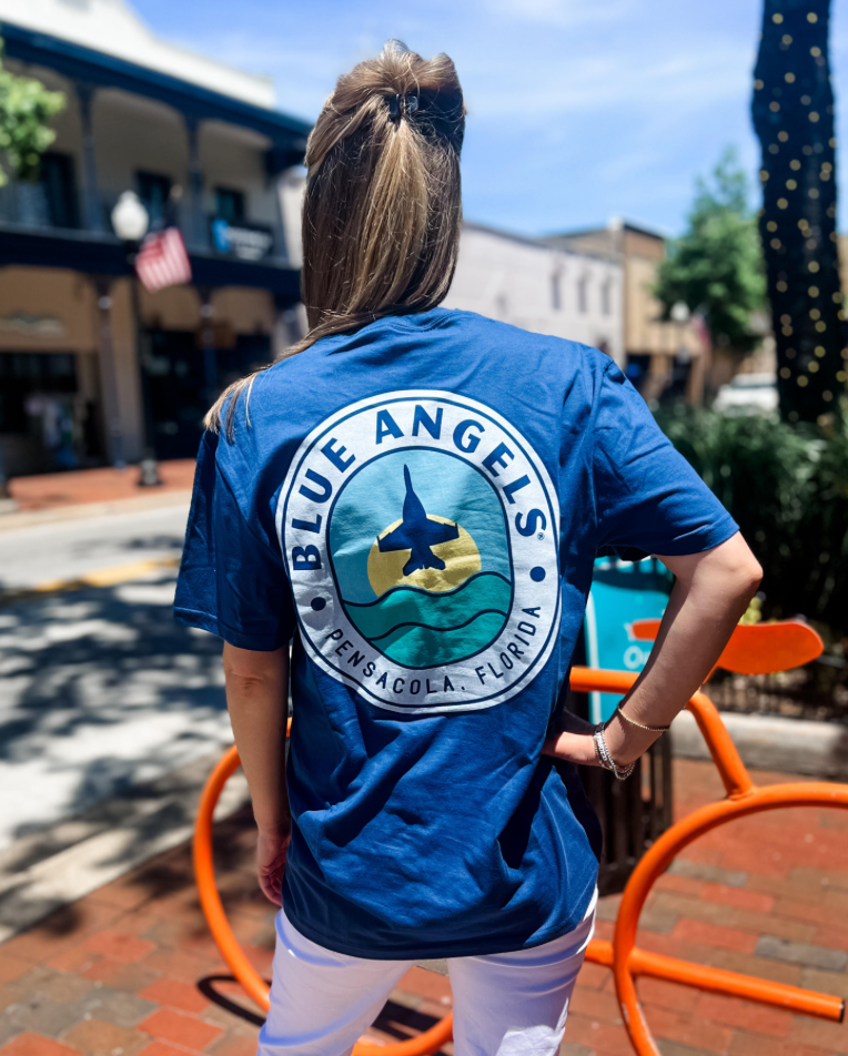 Adult Blue Angels Wave Tee | Neptune Blue | Rusted Arrow Mercantile